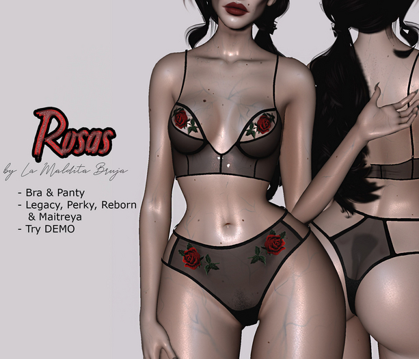 Second Life Marketplace Lmb Rosas Lingerie Unp